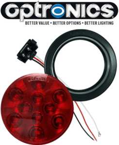 LED 4" Red Light Kit with Plug & Grommet - Star Fabrication