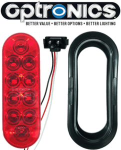 LED Oval Red Light Kit with Plug & Grommet - Star Fabrication